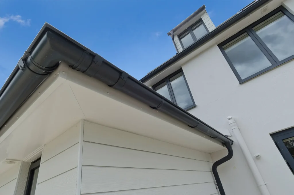 Anthracite Grey Galvanised Steel Guttering - Build It